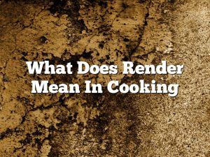 What Does Render Mean In Cooking | April 2026 | Pastureandpearl.com